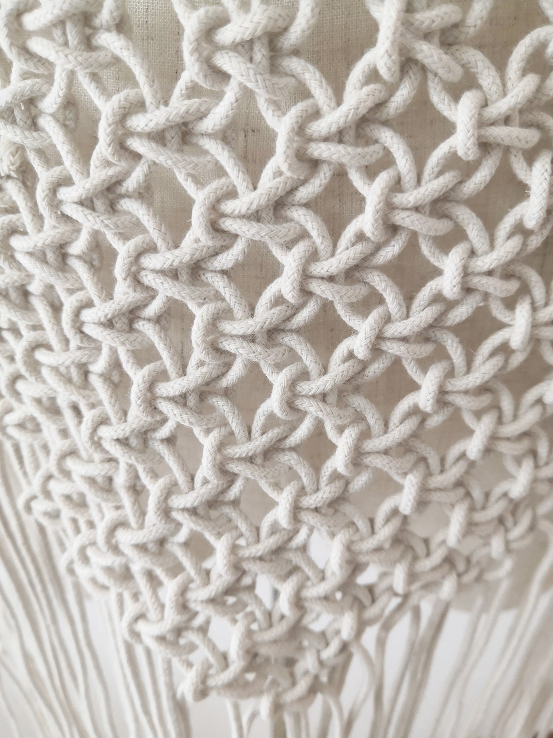 Macrame Dress Hand Made-long Fringe Sleeveless Boho Chic | Etsy