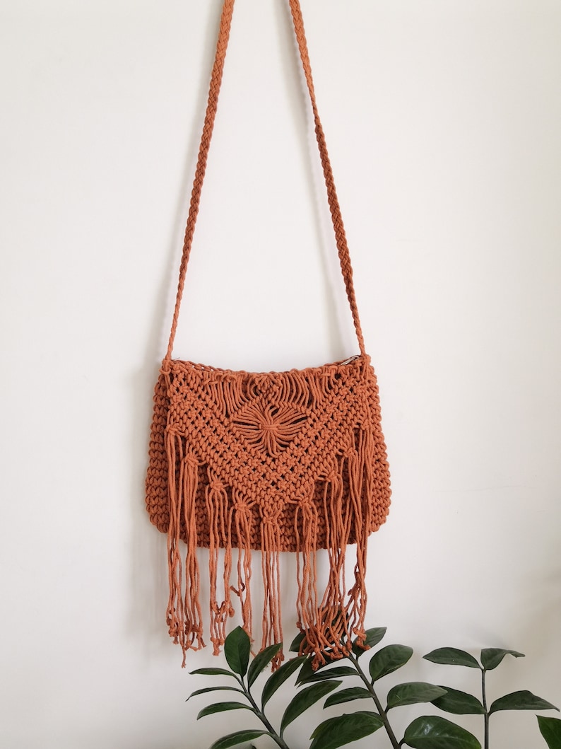 Casual Macrame Shoulder Bagbohosummer Bagcrochet Handmade2 - Etsy