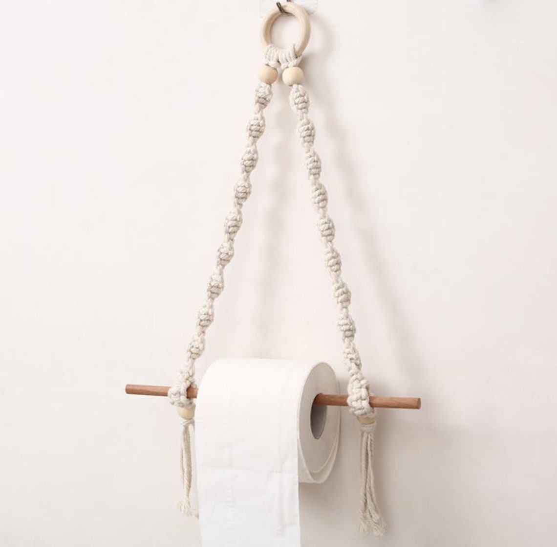 2 Pcs Macrame Toilet Tissue Holder Boho Roll Holder Toilet Paper Roll ...
