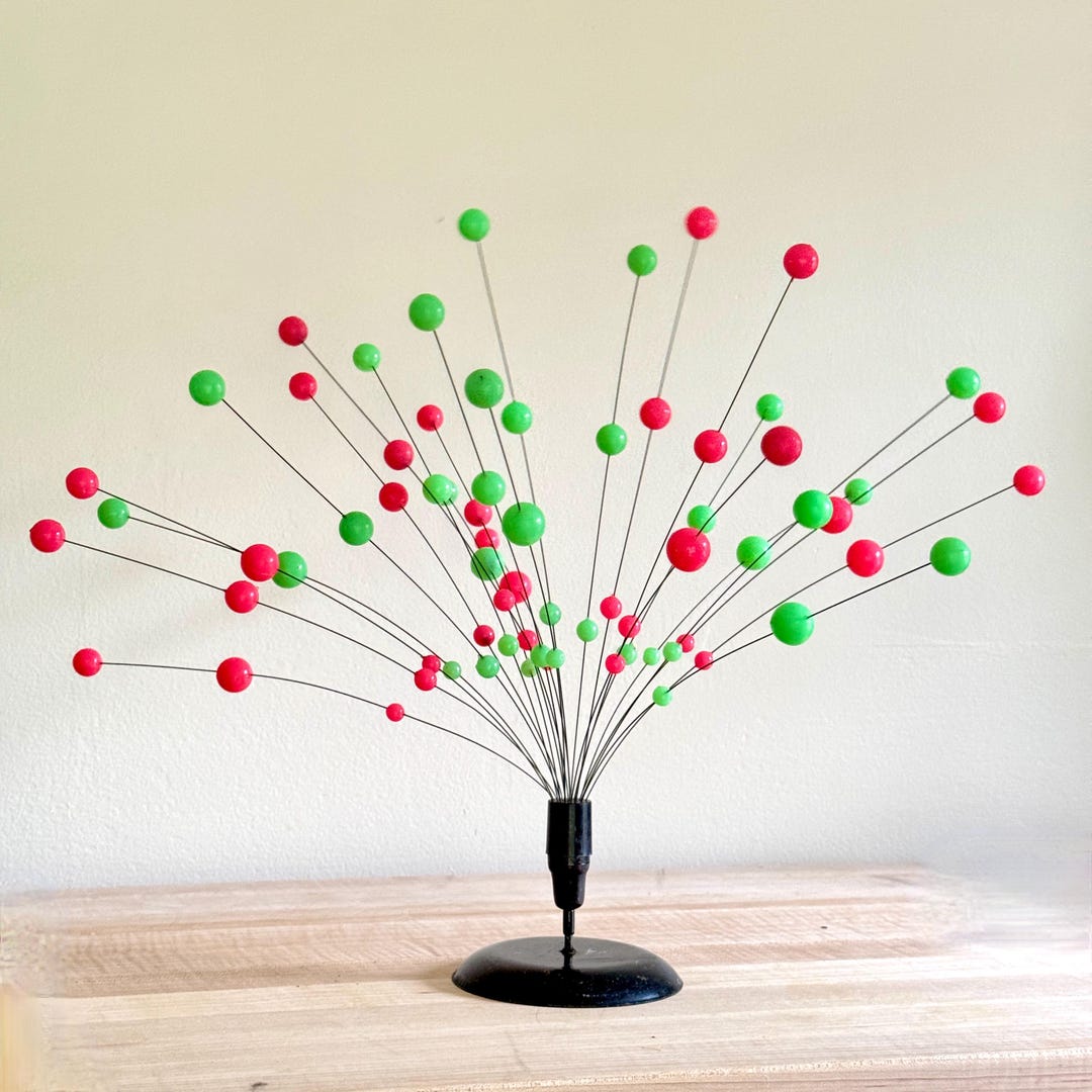 Vintage Kinetic Mid Century Modern Ball Pop Art Sculpture Pink & Green ...