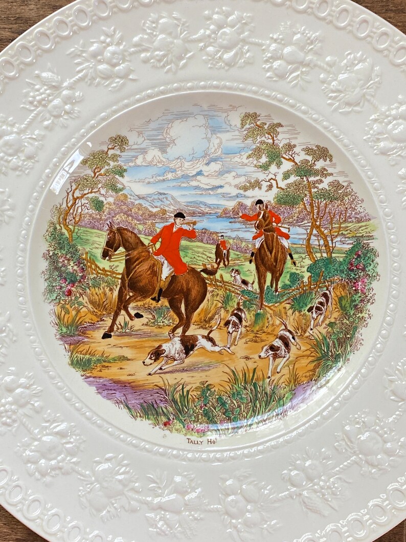 Wedgwood Tally Ho Hunt Scene Dinner Plates - Equestrian Horse & Hound ...