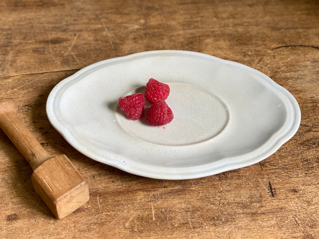 Antique John Edwards Ironstone RELISH DISH Underplate Oval Scalloped ...