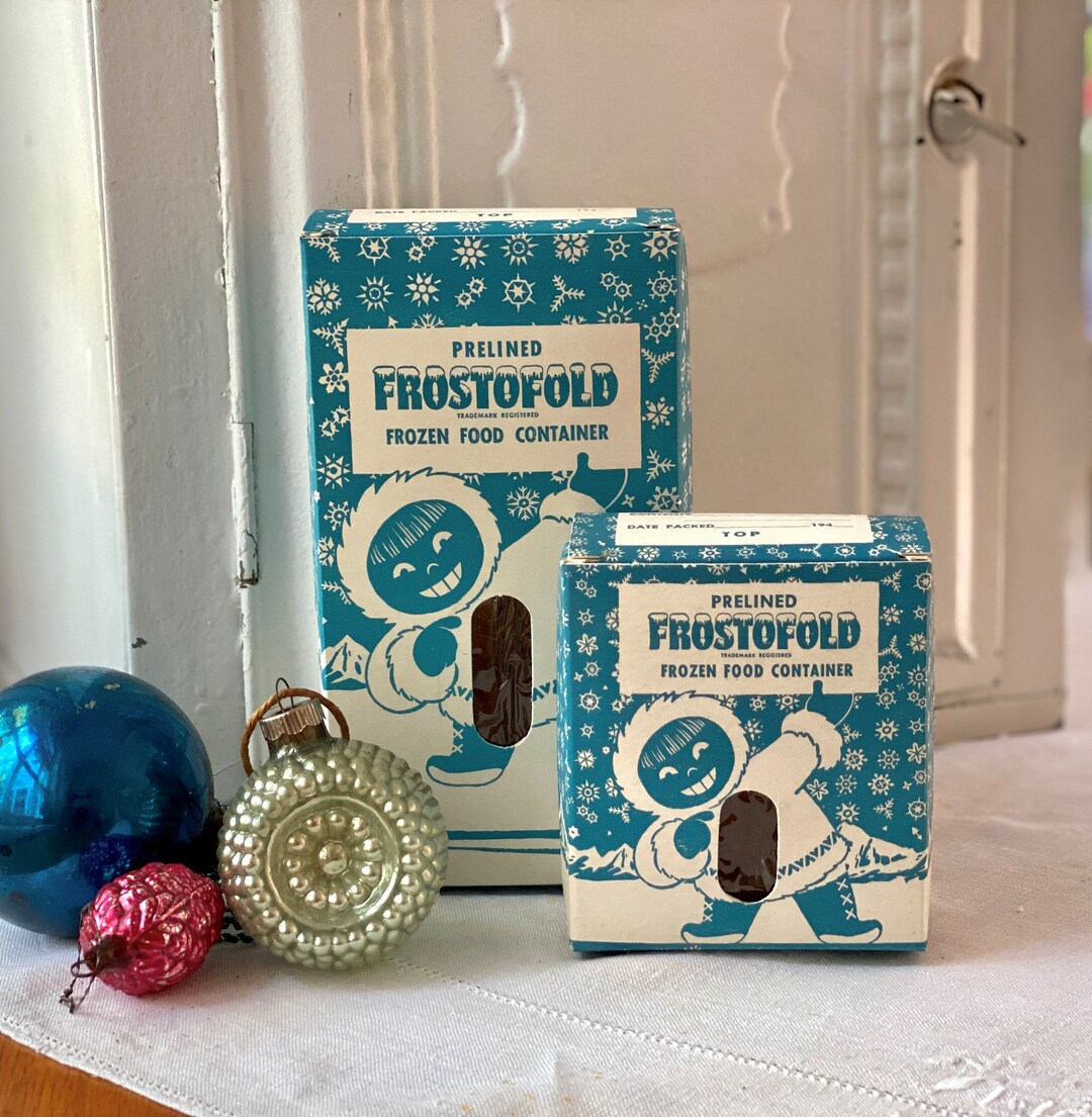 1940's Eskimo Snowflakes Frostofold Boxes Frozen Food Container General ...