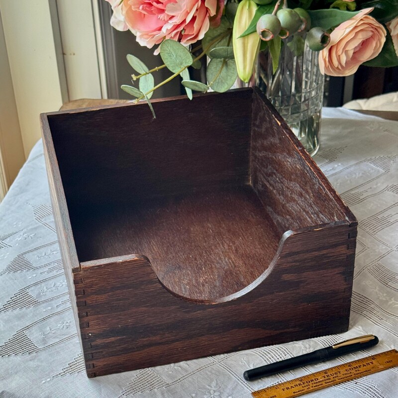 Wood Paper Tray - Etsy
