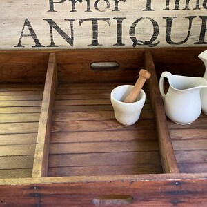 Large Antique Wood Harvest Sorting Box Tray Rectangle Farmhouse Table ...