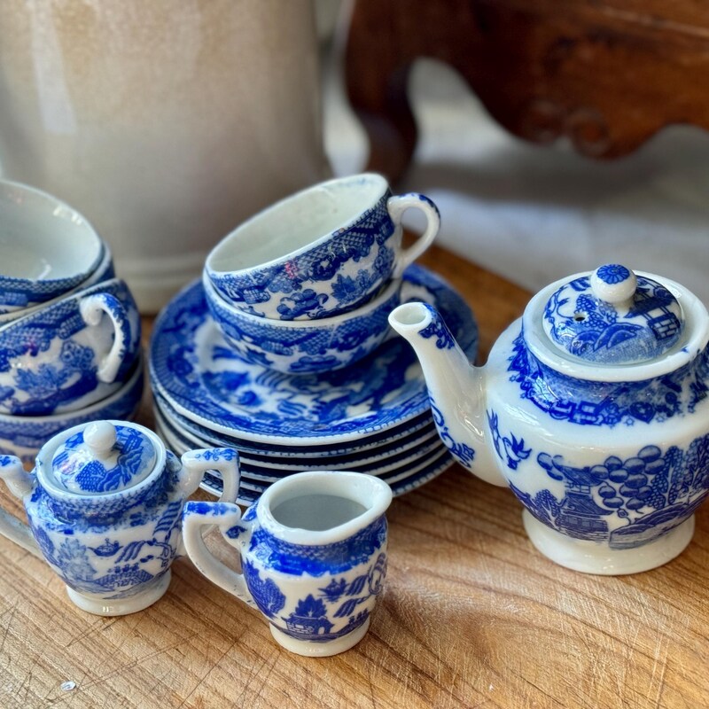 Blue Willow Tea Set - Etsy