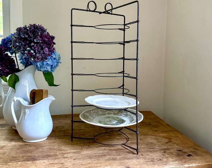 Antique Primitive Tall Metal Wire Pie Stand Cooling Rack Twist Display ...