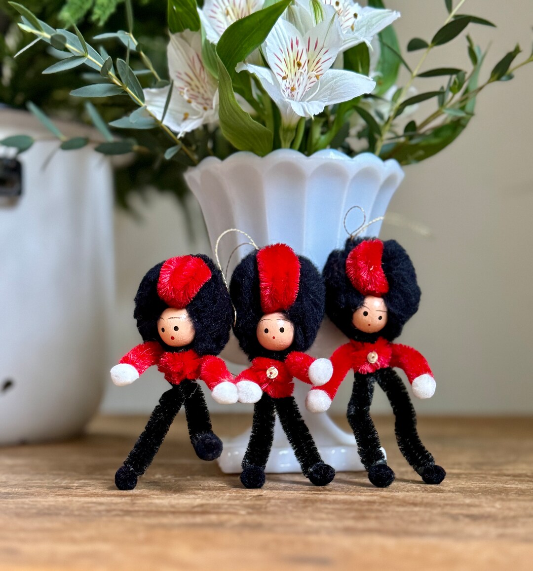 Vintage Pipe Cleaner Soldier Ornaments Set of 3 - Etsy