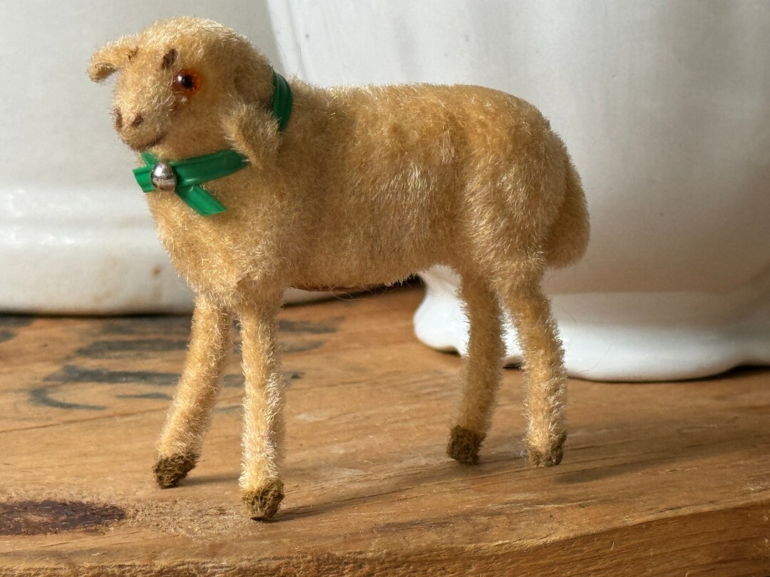 Vintage Wagner Germany Lamb Sheep Figure Flocked Kunstlerschutz Critter ...
