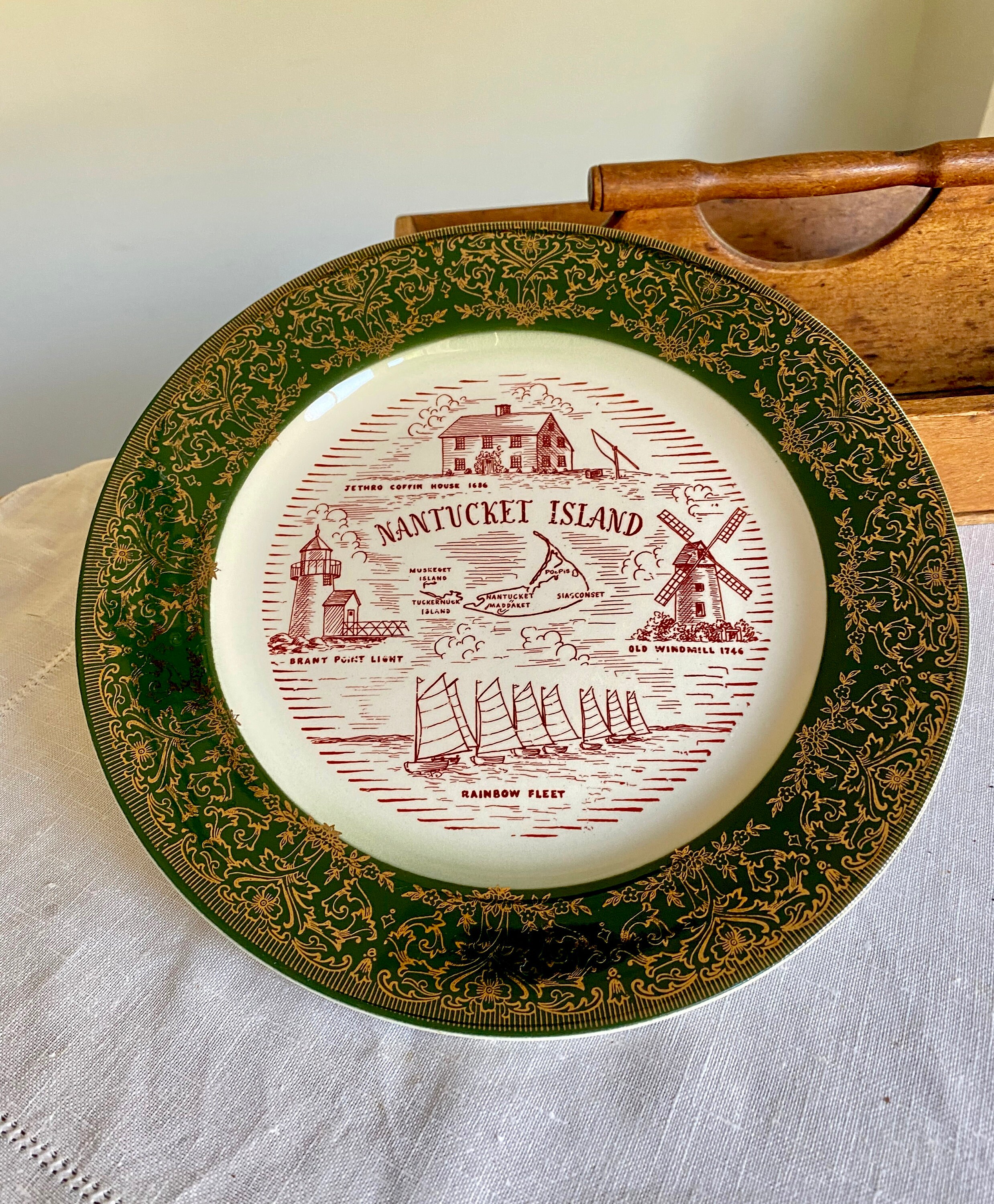 Vintage Nantucket Island Souvenir Plate Massachusetts Cape Cod | Etsy