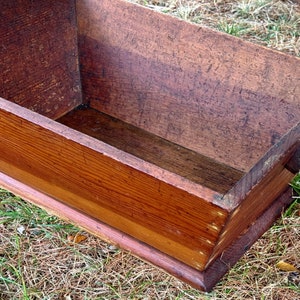 Antique Wood Dough Box Side Handles Primitive Kitchen 19th Century ...