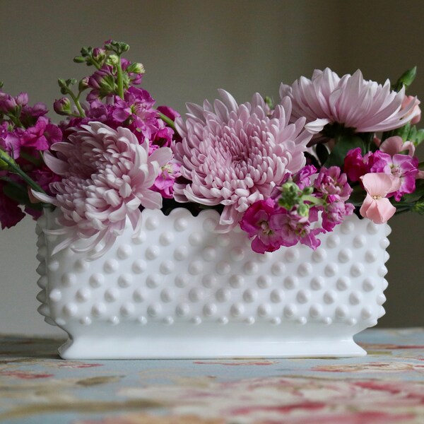 Hobnail Milk Glass - Etsy