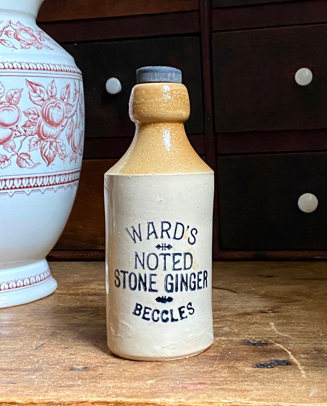 Antique WARD'S Noted Stone Ginger Beer Bottle Beccles - Etsy