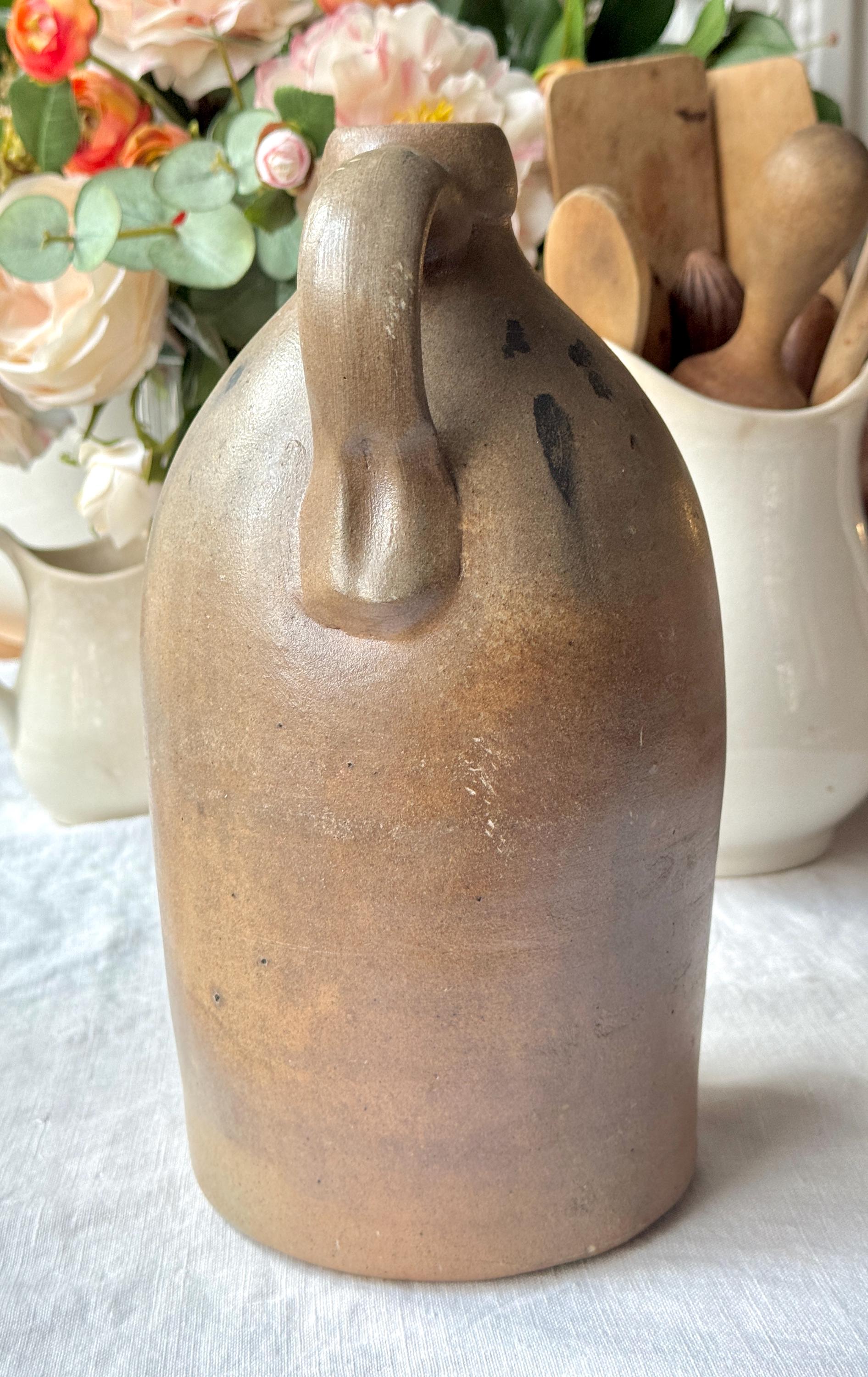 Antique Hennessey Brandy Stoneware Pottery Bottle Whiskey Jug Salt ...
