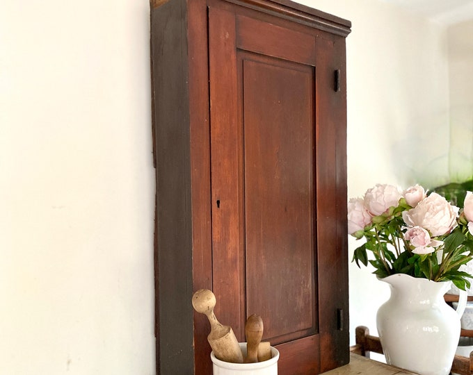 Antique Primitive Large Pantry Spice Cabinet Apothecary Farmhouse ...
