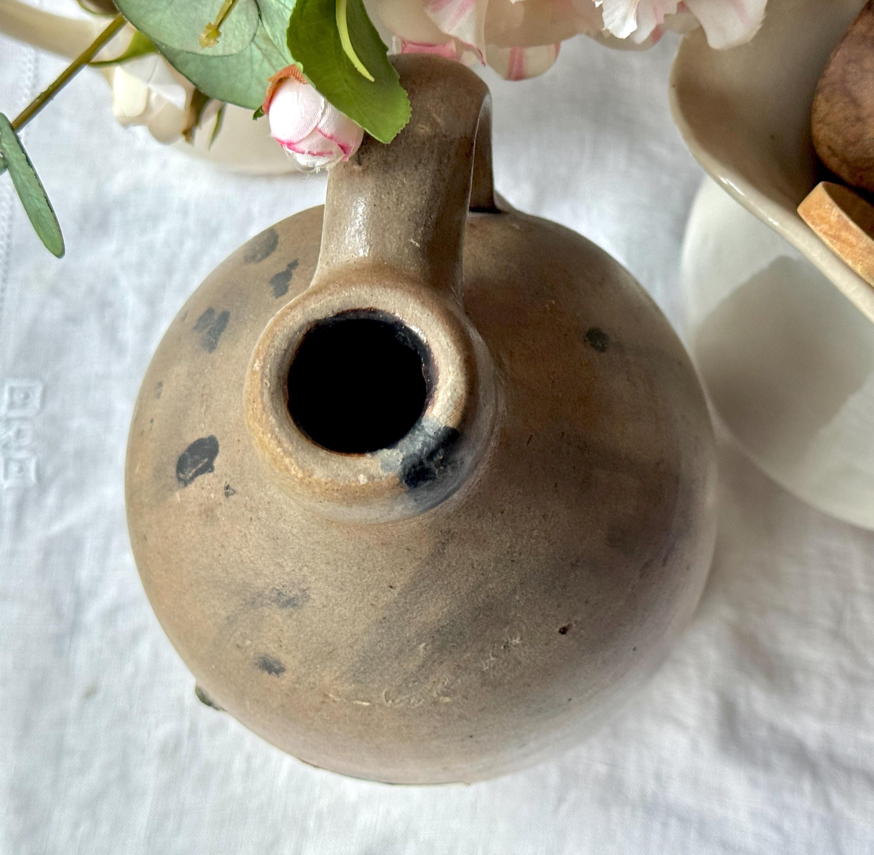 Antique Hennessey Brandy Stoneware Pottery Bottle Whiskey Jug Salt ...