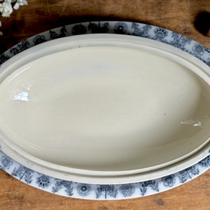 Antique Copeland Spode Blue Grey Delhi Footed Vegetable Tureen ...