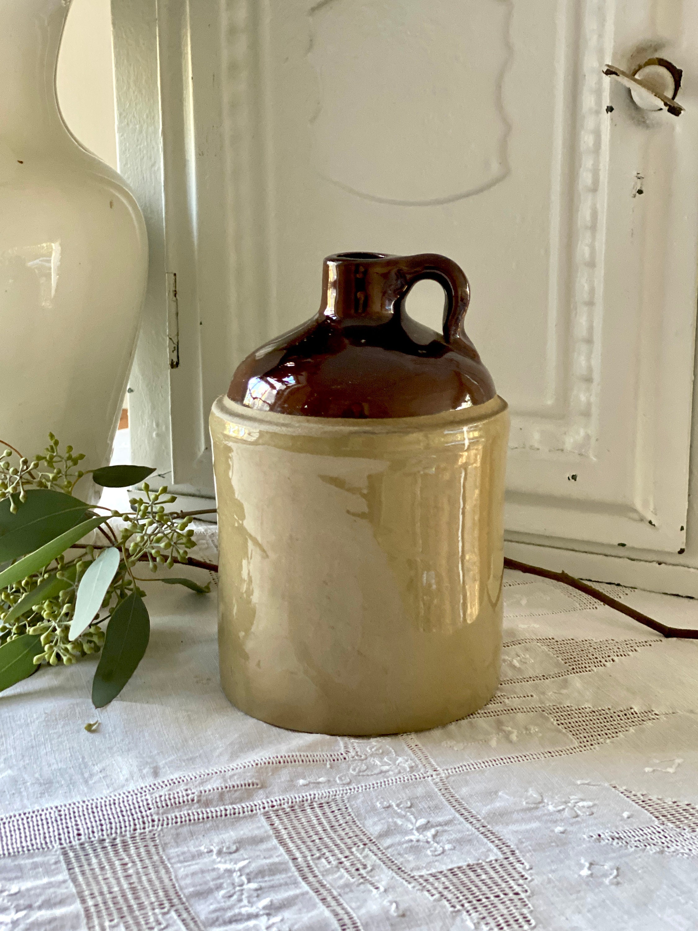 Primitive Brown Whiskey Jug - Etsy