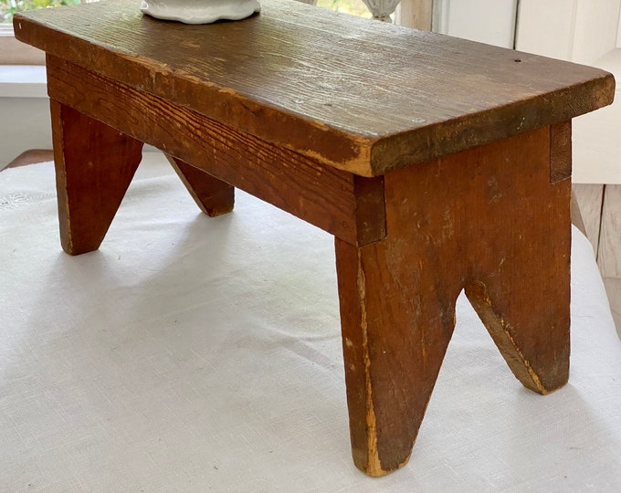 Antique Primitive New England Pine Wood Cricket Foot Stool - Etsy