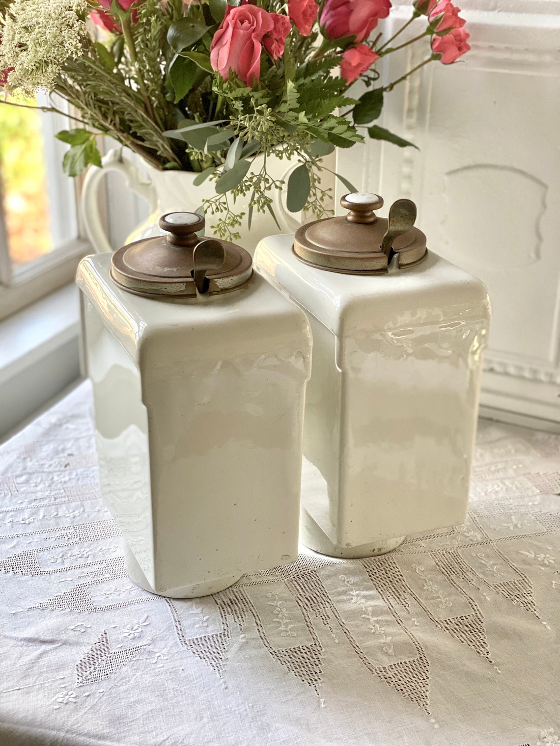 Antique Ironstone Pottery Soda Fountain Ice Cream Syrup Sauce - Etsy