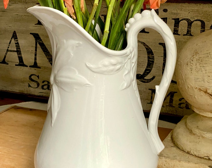 Reserved for David Antique Ironstone Large Ewer Pitcher Jug T&R Boote ...