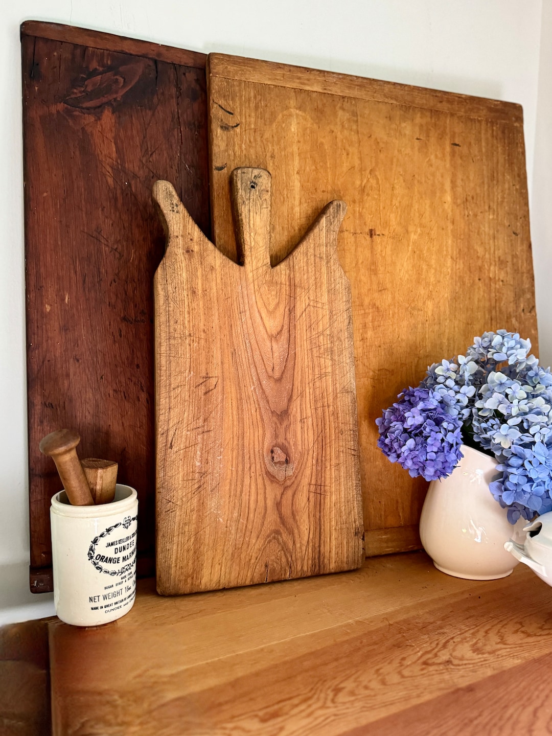 Antique Primitive Wood Bread Dough Board Heavy Oak Old Cheese Board ...