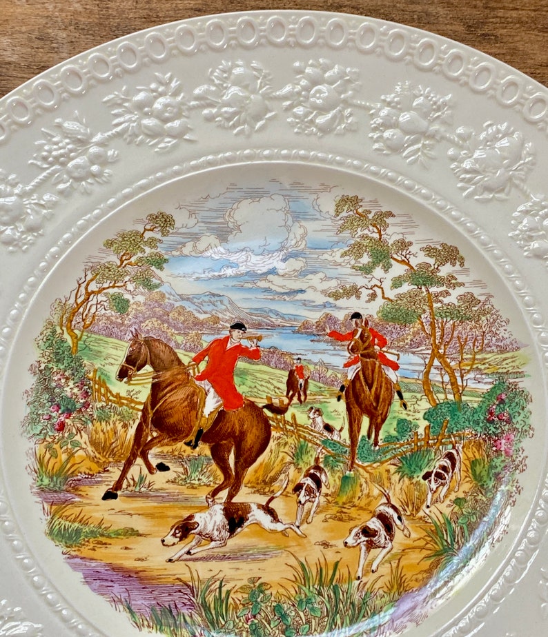 Wedgwood Tally Ho Hunt Scene Dinner Plates - Equestrian Horse & Hound ...