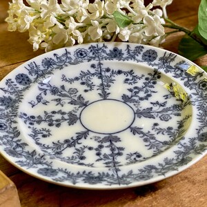Antique Copeland Spode Blue Grey Delhi Salad Plate Ironstone ...