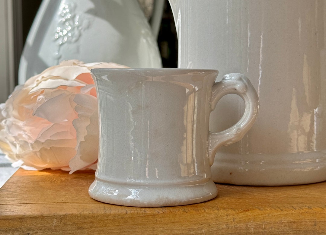 Antique Ironstone Small Mug Cup Maddock & Co. Acanthus Leaf Handle ...
