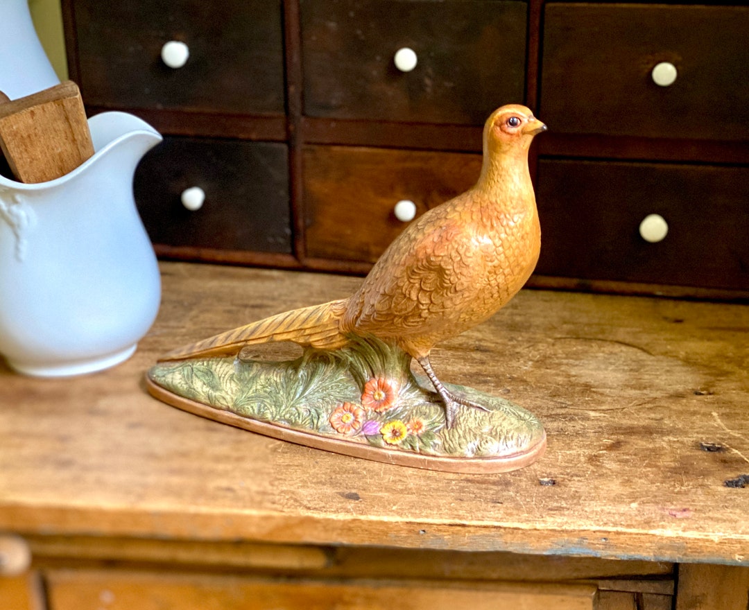 Vintage Pheasant Bird Thanksgiving Harvest Table Decoration Fall Decor ...