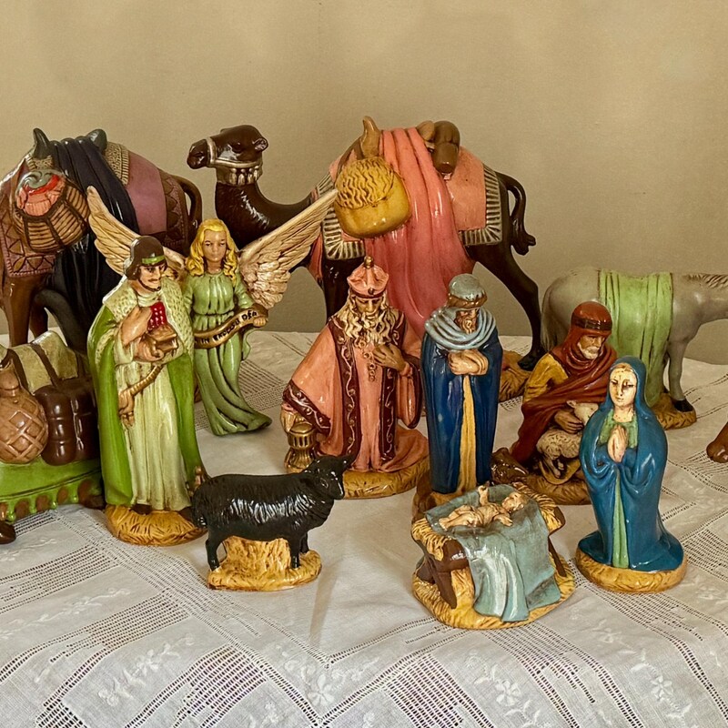 Ceramic Nativity Set - Etsy
