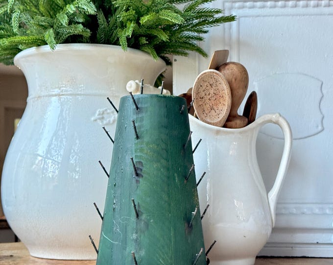 Vintage Large Williamsburg Wood Apple Cone Fruit Topiary Tree Form ...