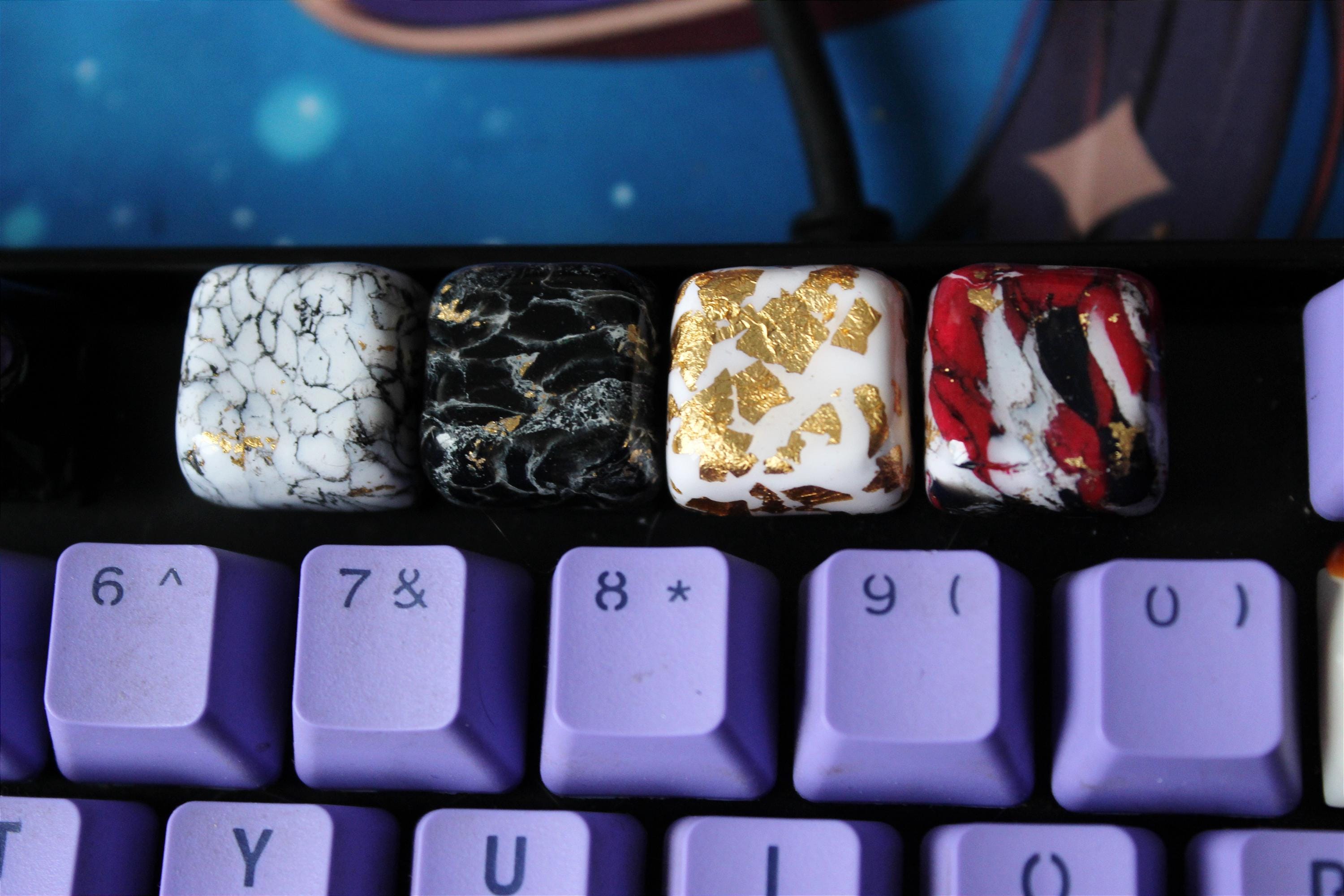 PBT Artisan Keycap Marbled Effect Ceramic Keycaps XDA Profile, Gaming ...