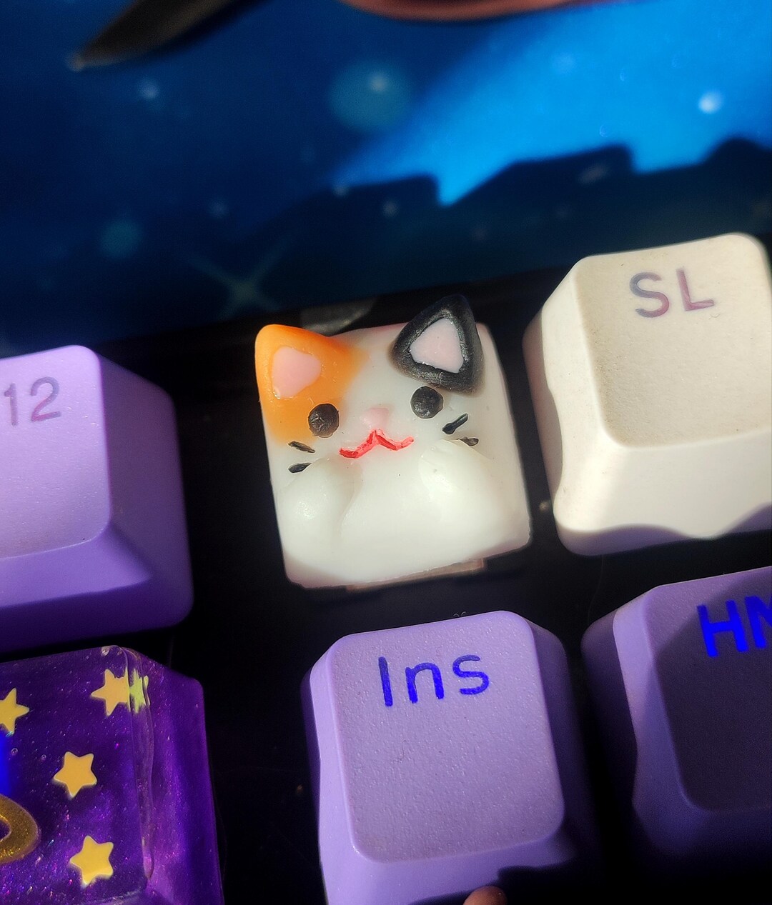 Calico Cat Super Kawaii Artisan Keycap for Mechanical Keyboards - Etsy