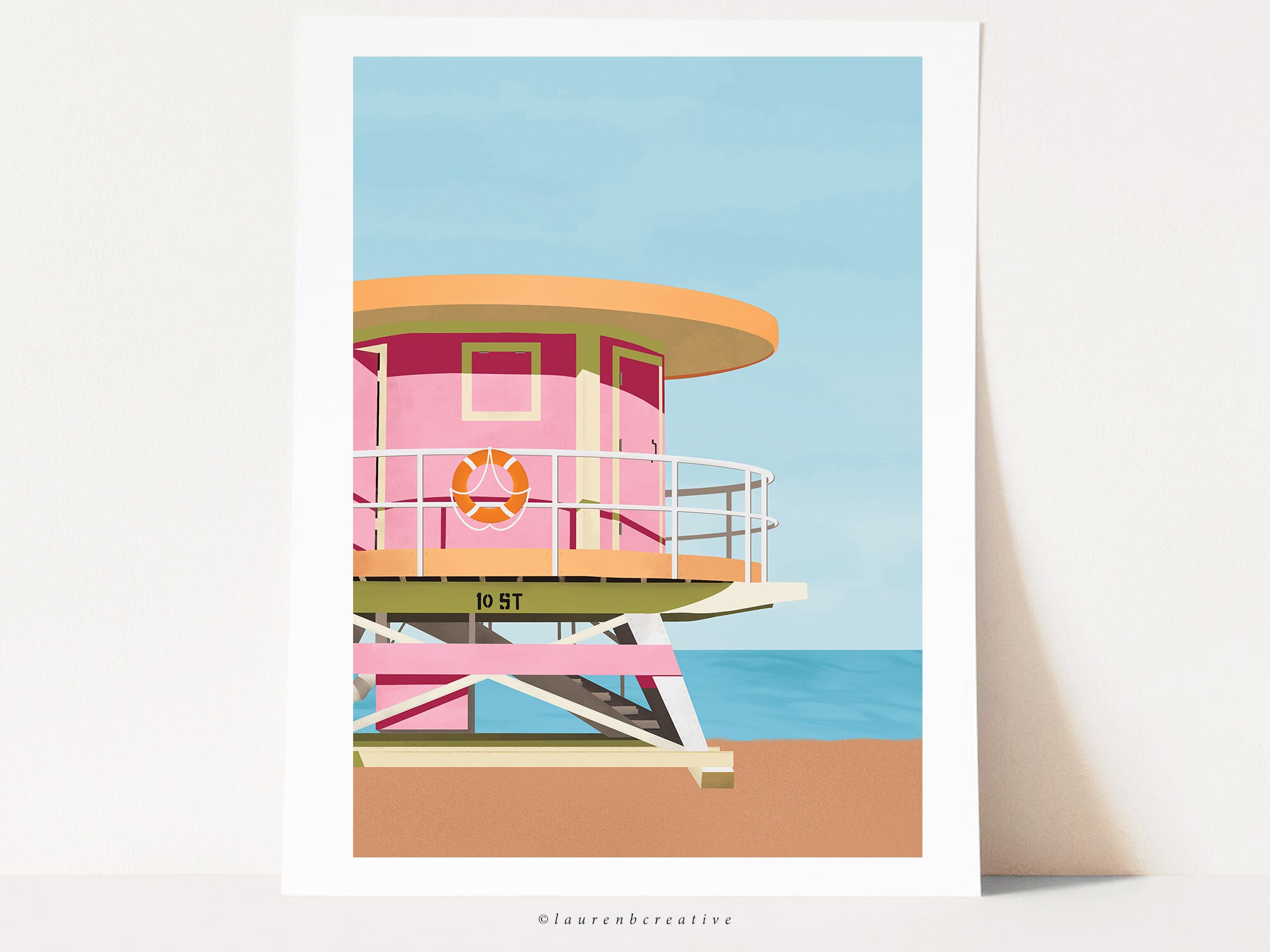 Miami Beach Printable Art, Downloadable Art, Beach Art, Travel Art ...