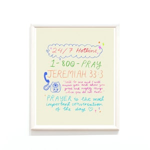 PRAYER HOTLINE Jeremiah 33:3 Digital Download Print at Home Wall Art ...