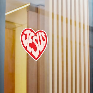 Jesus Vinyl Decal Sticker Heart Shaped for Car Sticker Pick Your Size ...