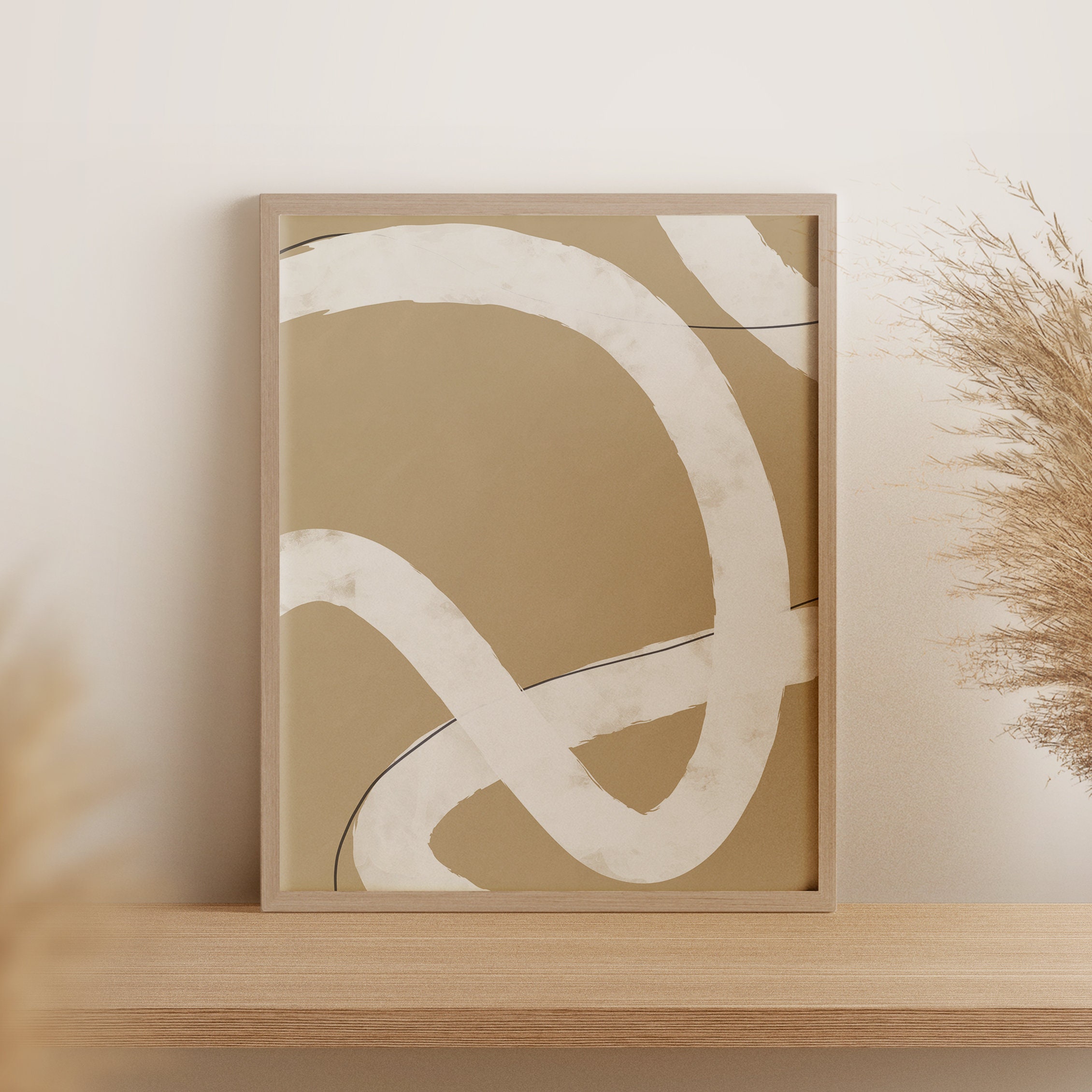 Neutral druckbare Wand Kunst moderne Poster abstrakte Kunstdruck Beige ...