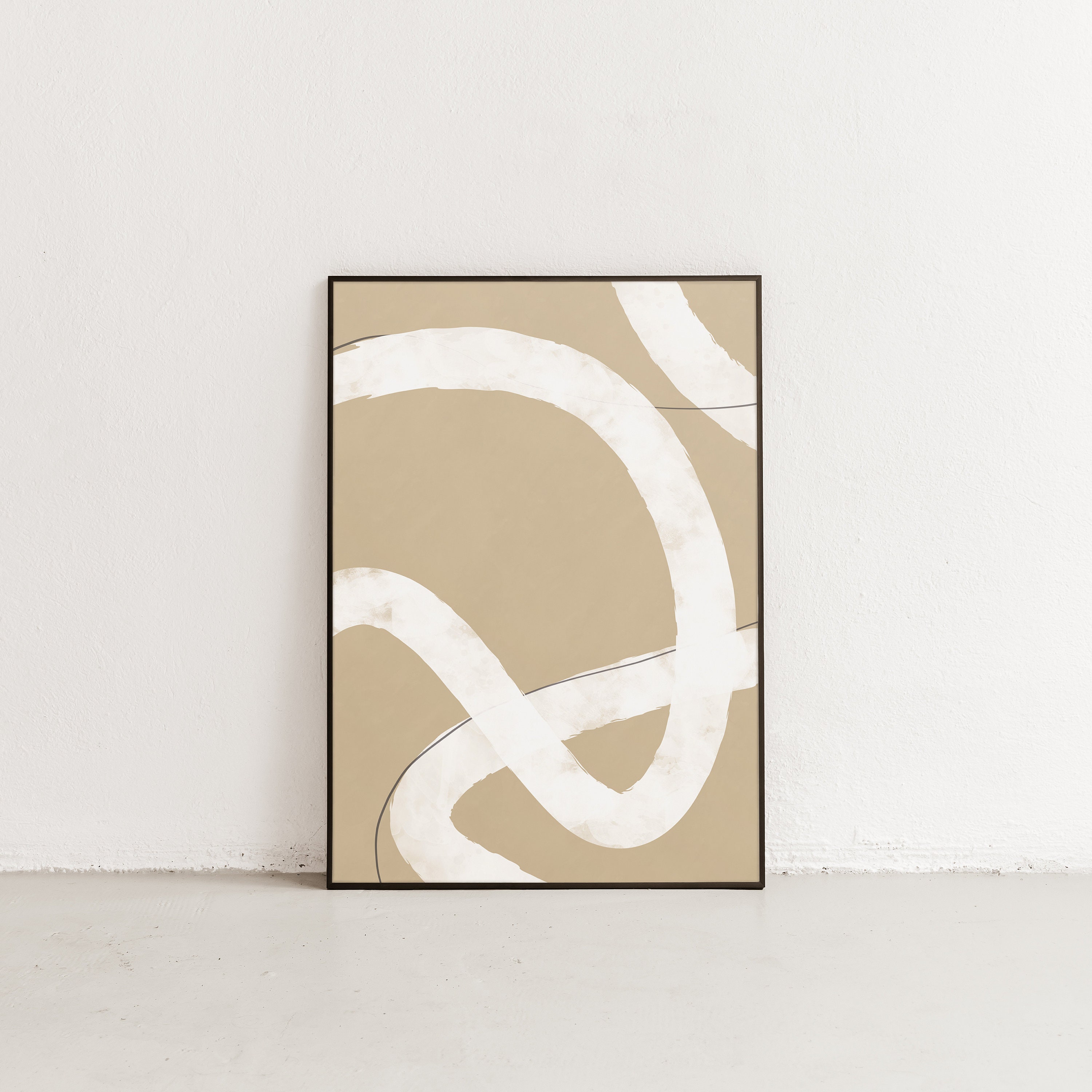 Neutral druckbare Wand Kunst moderne Poster abstrakte Kunstdruck Beige ...