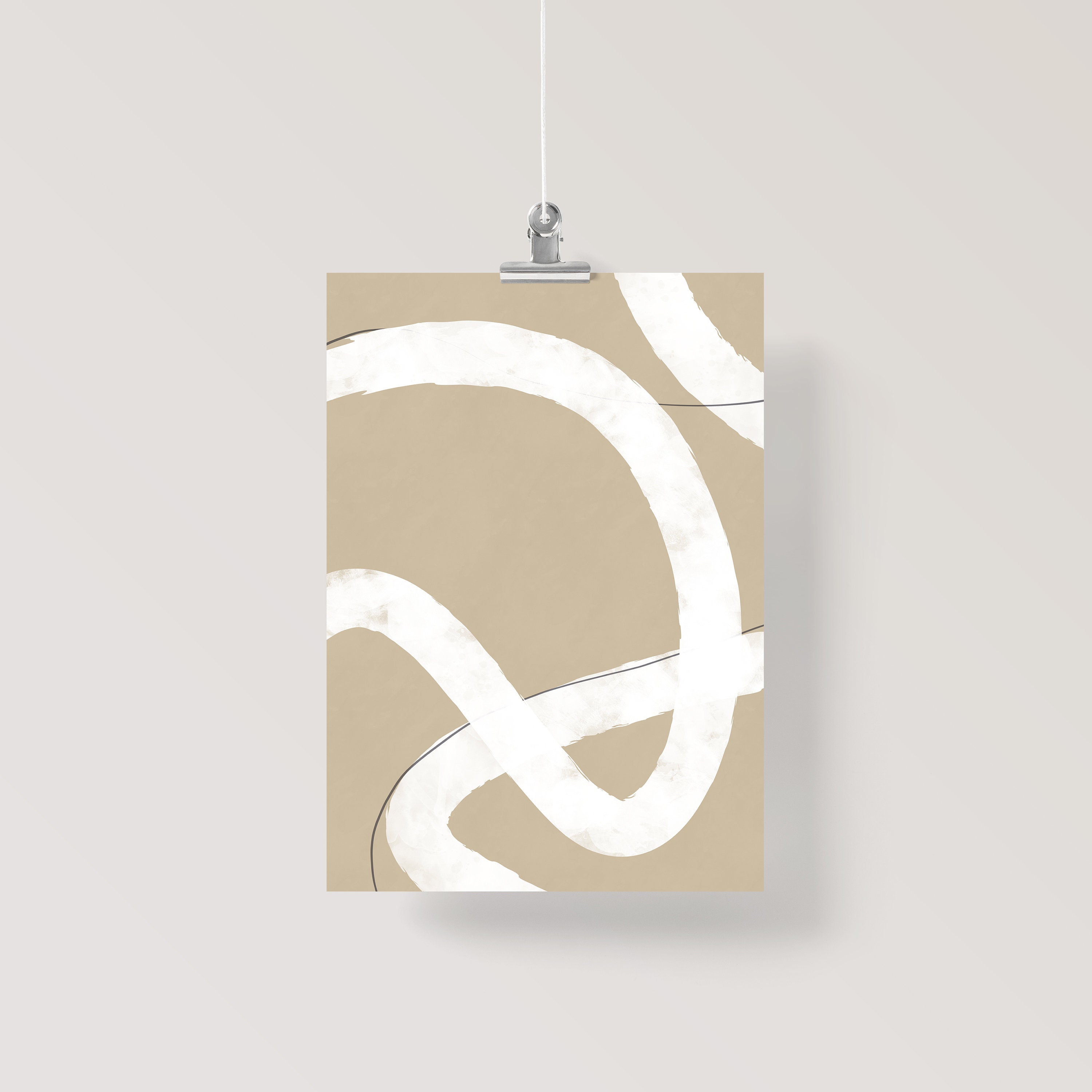 Neutral druckbare Wand Kunst moderne Poster abstrakte Kunstdruck Beige ...