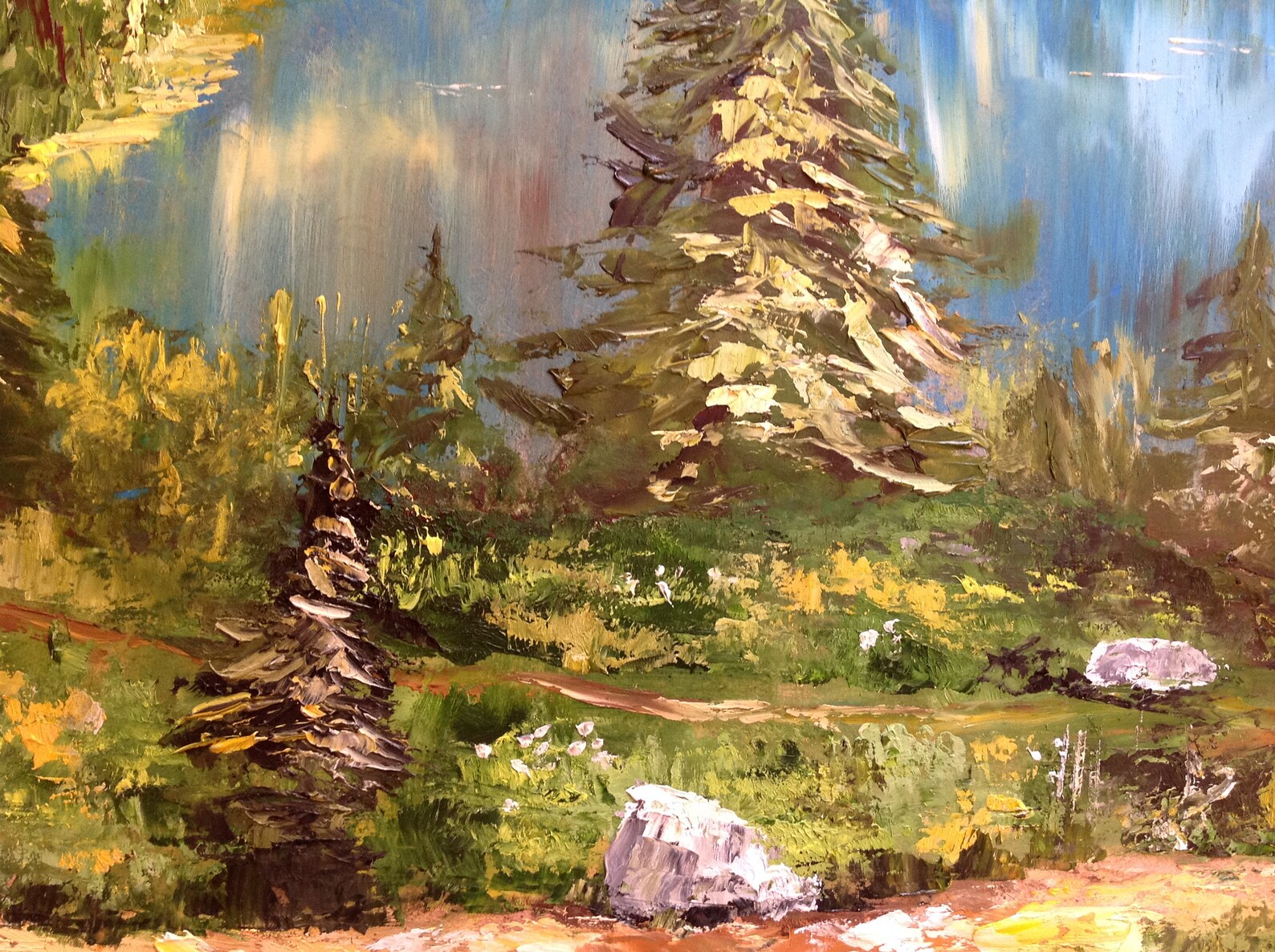 Scandinavian Painting Original Art Mountains Landscape | Etsy