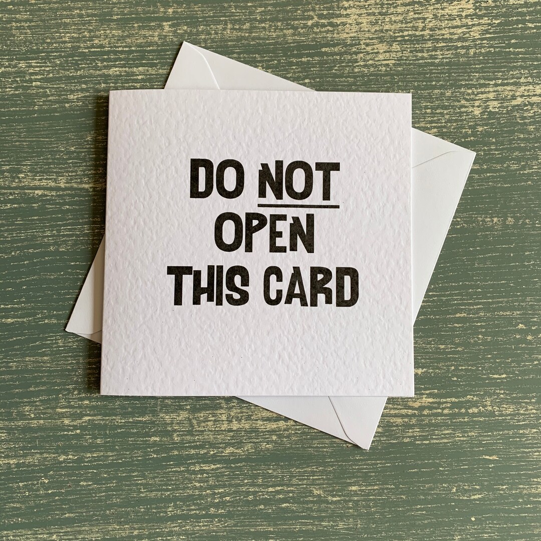 Do Not Open This Card - Etsy