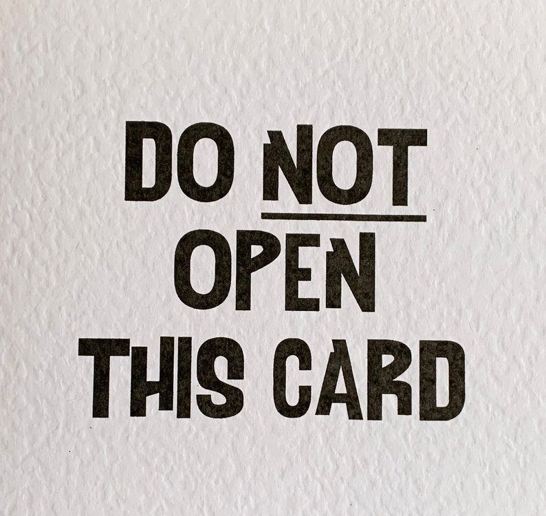 Do Not Open This Card - Etsy