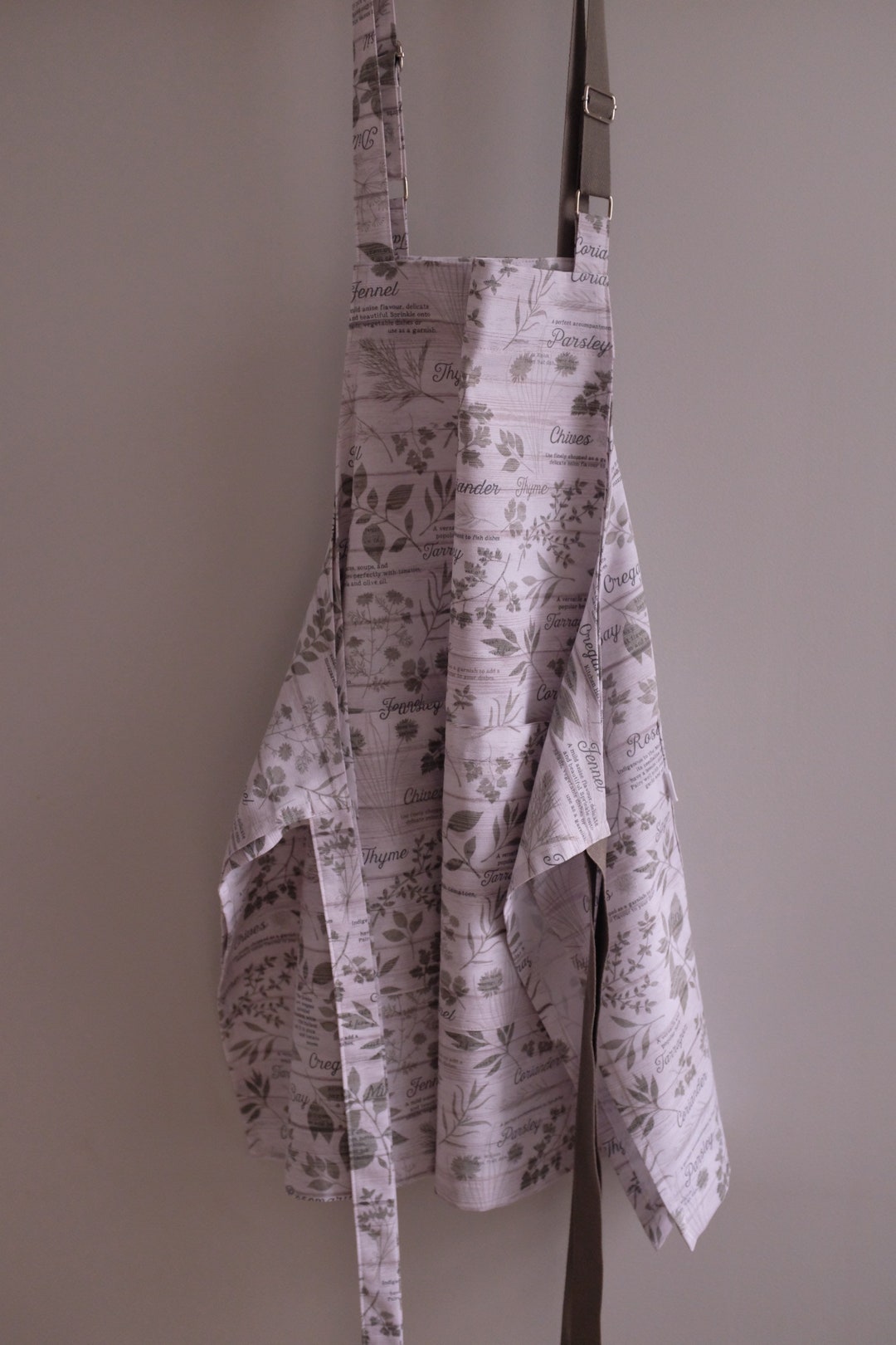 Handmade Modern Apron | Kitchen Herbs Apron | Aprons for Women ...