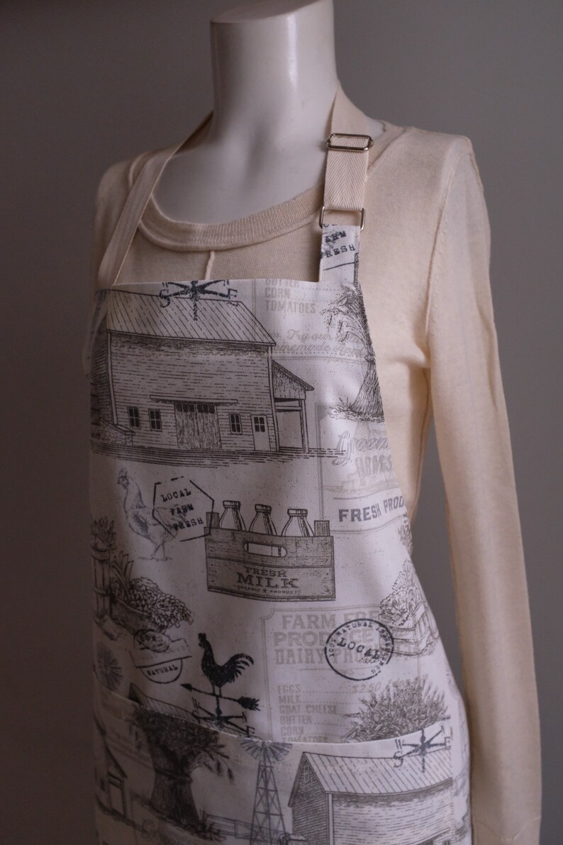 Handmade Country Kitchen Farm Fresh Natural Apron for Women / | Etsy