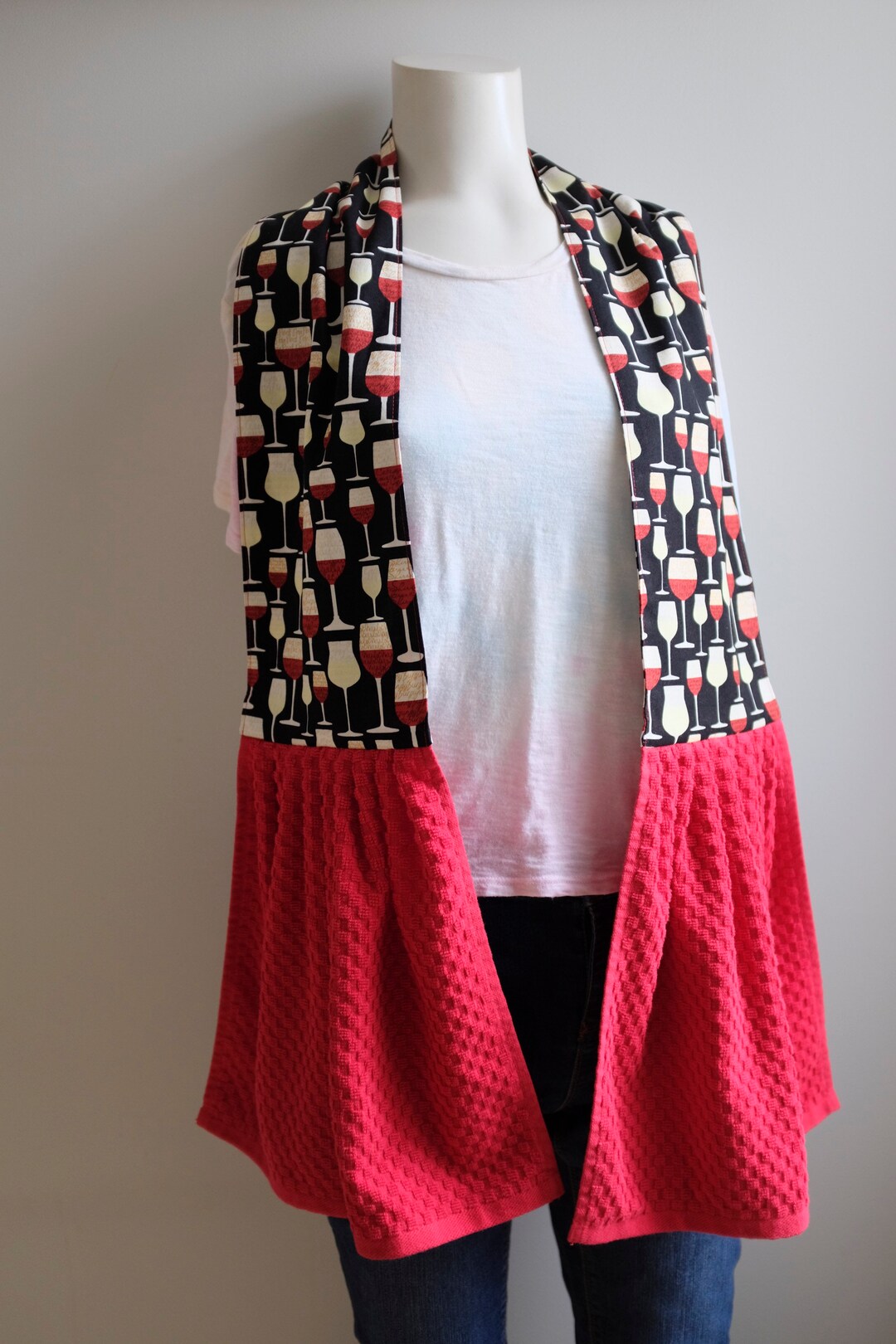 Wine Lovers Kitchen Towel Apron | Wine Glasses | Aprons for Women ...