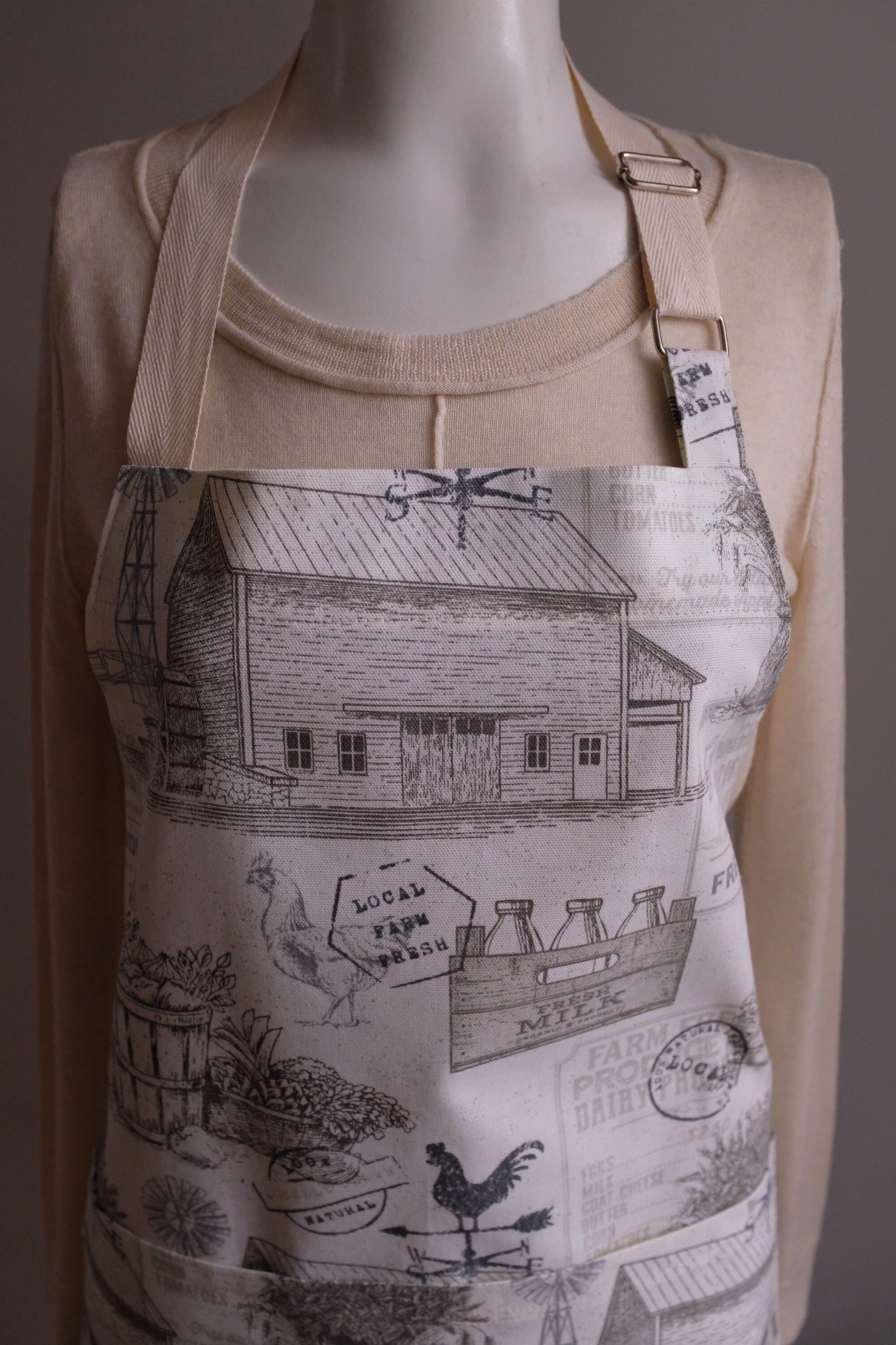 Handmade Country Kitchen Farm Fresh Natural Apron for Women / | Etsy