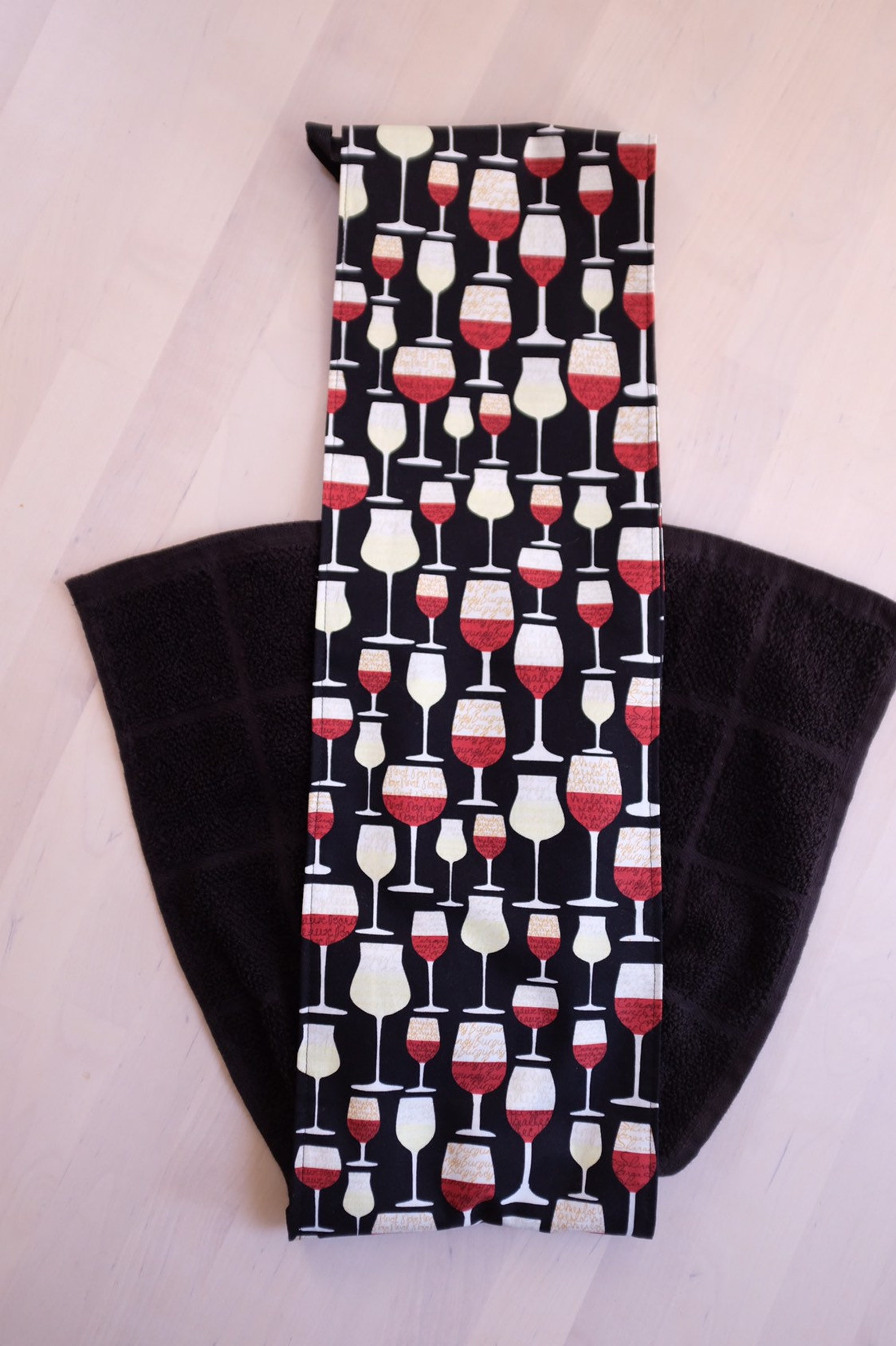 Wine Lovers Kitchen Towel Apron Wine Glasses Aprons for - Etsy