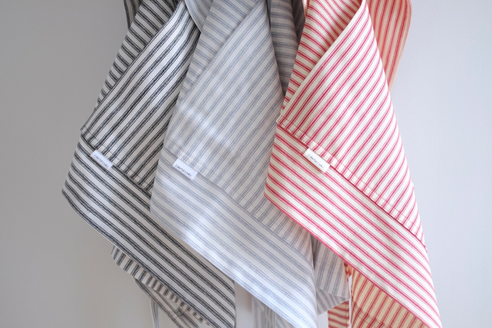 Handmade French Ticking Stripe Half Apron: Farmhouse Style - Etsy