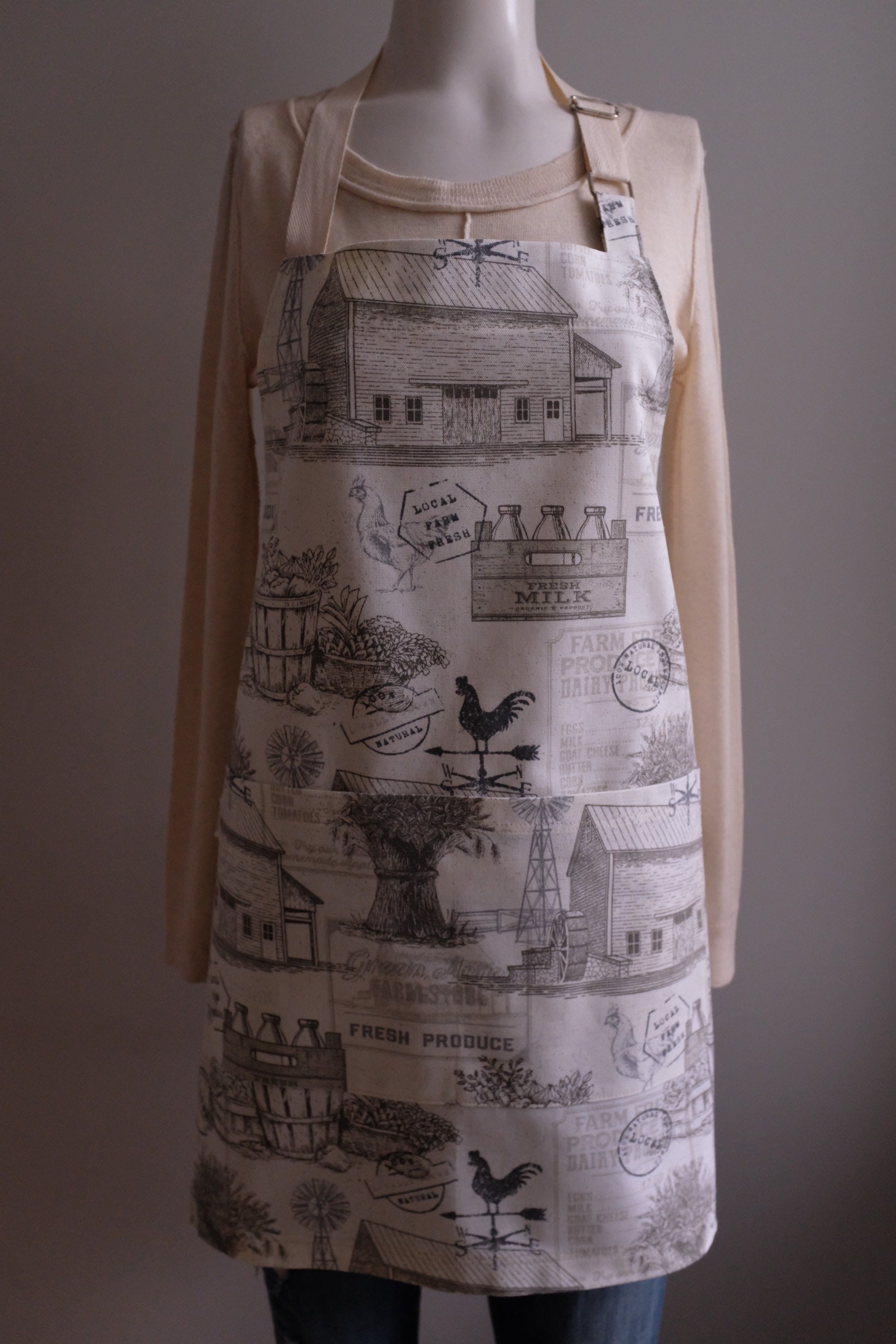 Handmade Country Kitchen Farm Fresh Natural Apron for Women / | Etsy
